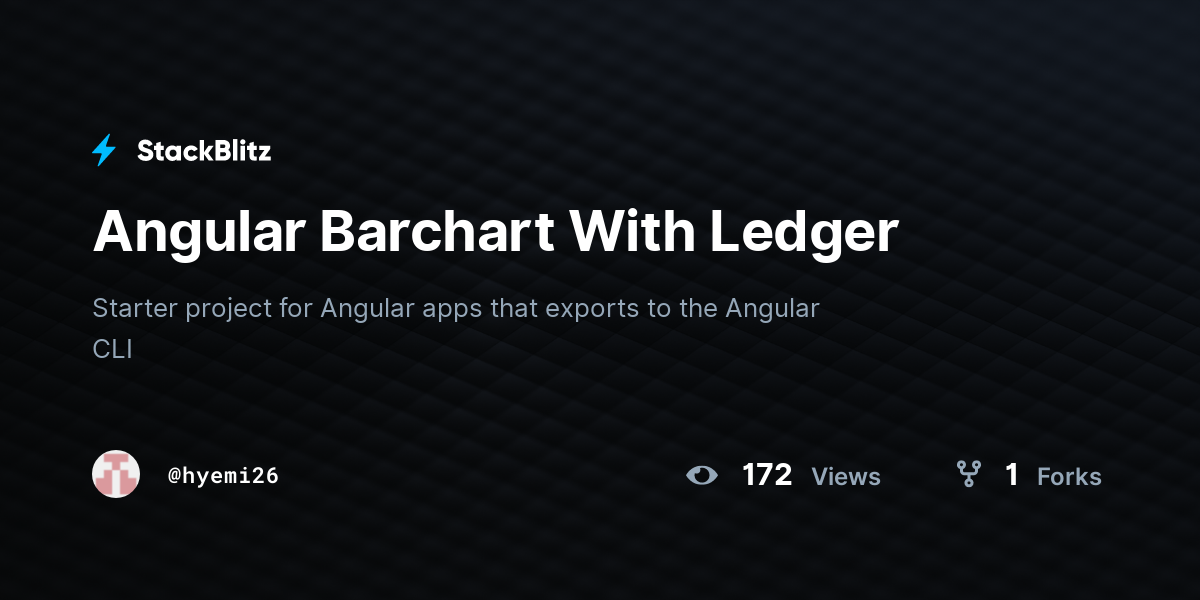 Angular Barchart With Ledger - StackBlitz
