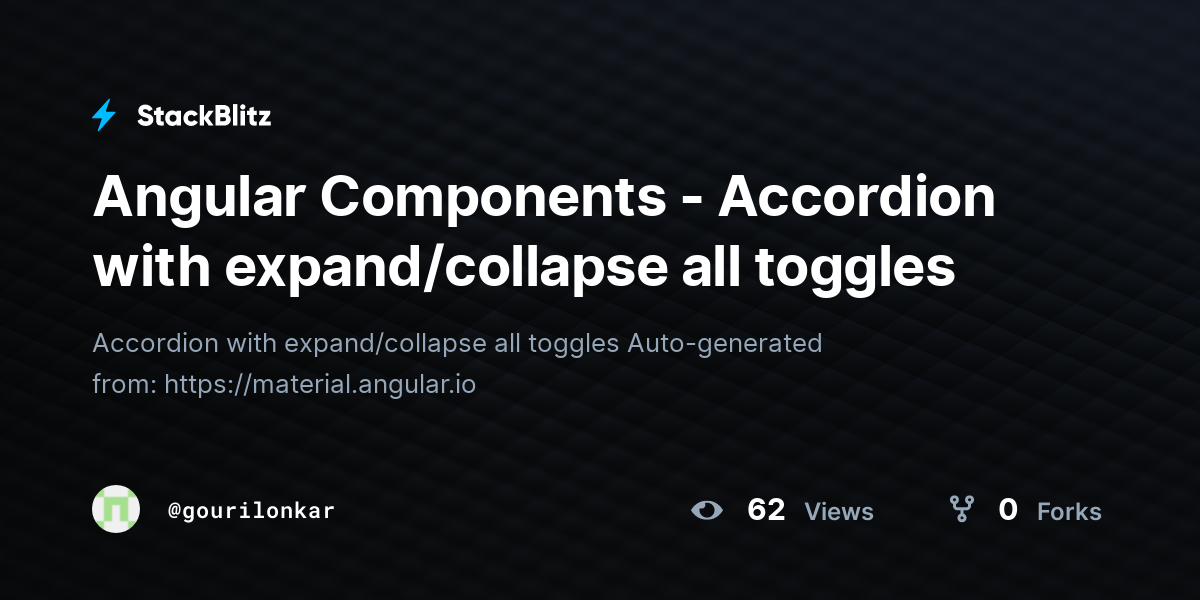 Angular Components - Accordion with expand/collapse all toggles ... Angular Components - Accordion with expand/collapse all toggles ...