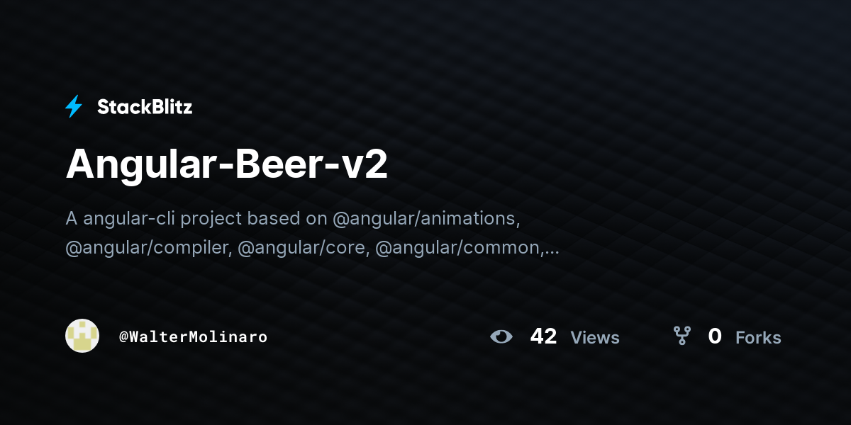 Angular-Beer-v2 - StackBlitz Angular-Beer-v2 - StackBlitz