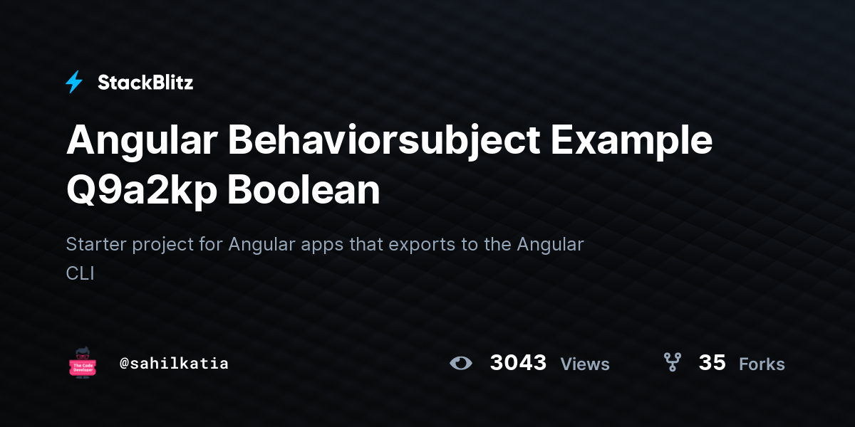 Angular Behaviorsubject Example Q9a2kp Boolean - StackBlitz