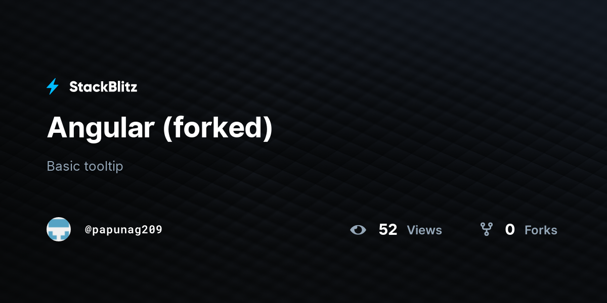 Angular (forked) - StackBlitz