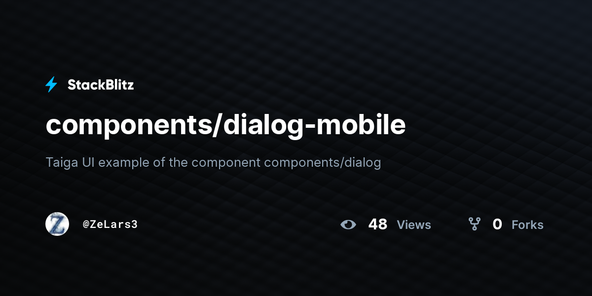 components/dialog-mobile - StackBlitz