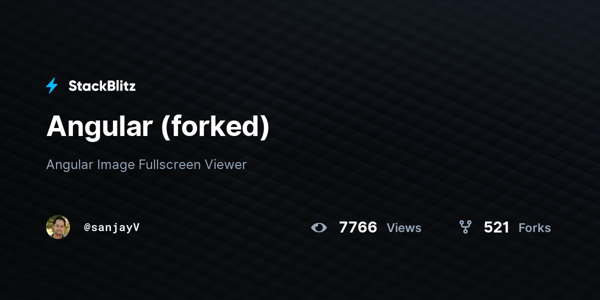 Angular (forked) - StackBlitz
