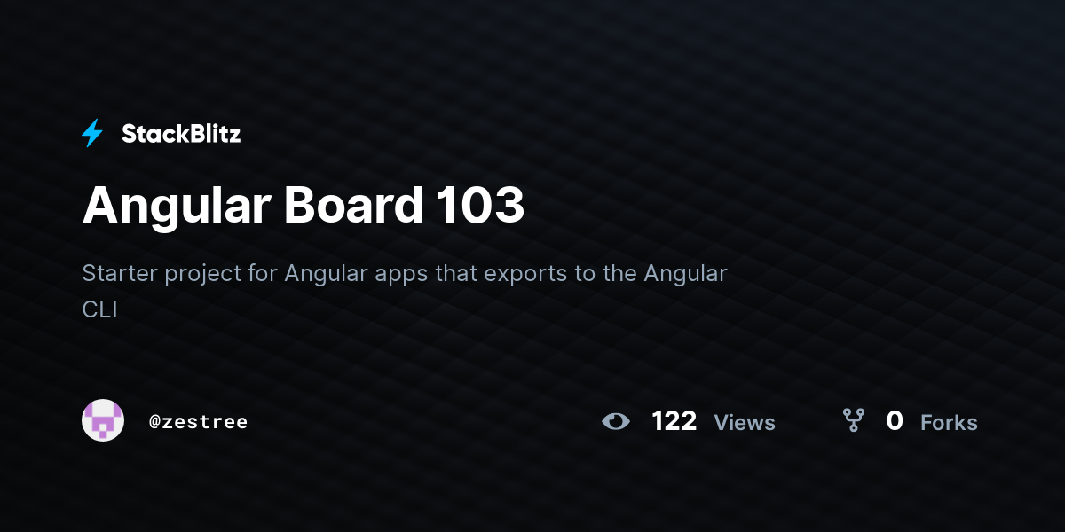 Angular Board 103 - StackBlitz
