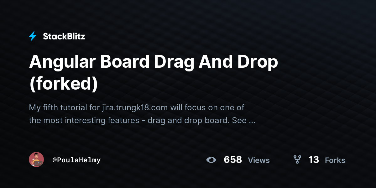 Angular Board Drag And Drop (forked) - StackBlitz