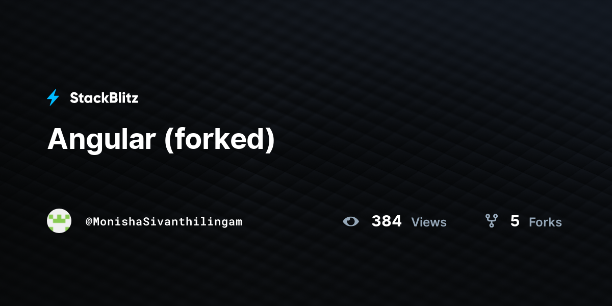 Angular (forked) - StackBlitz