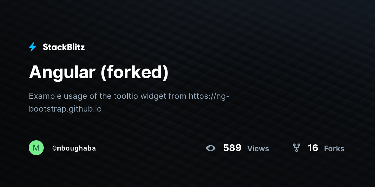 Angular (forked) - StackBlitz