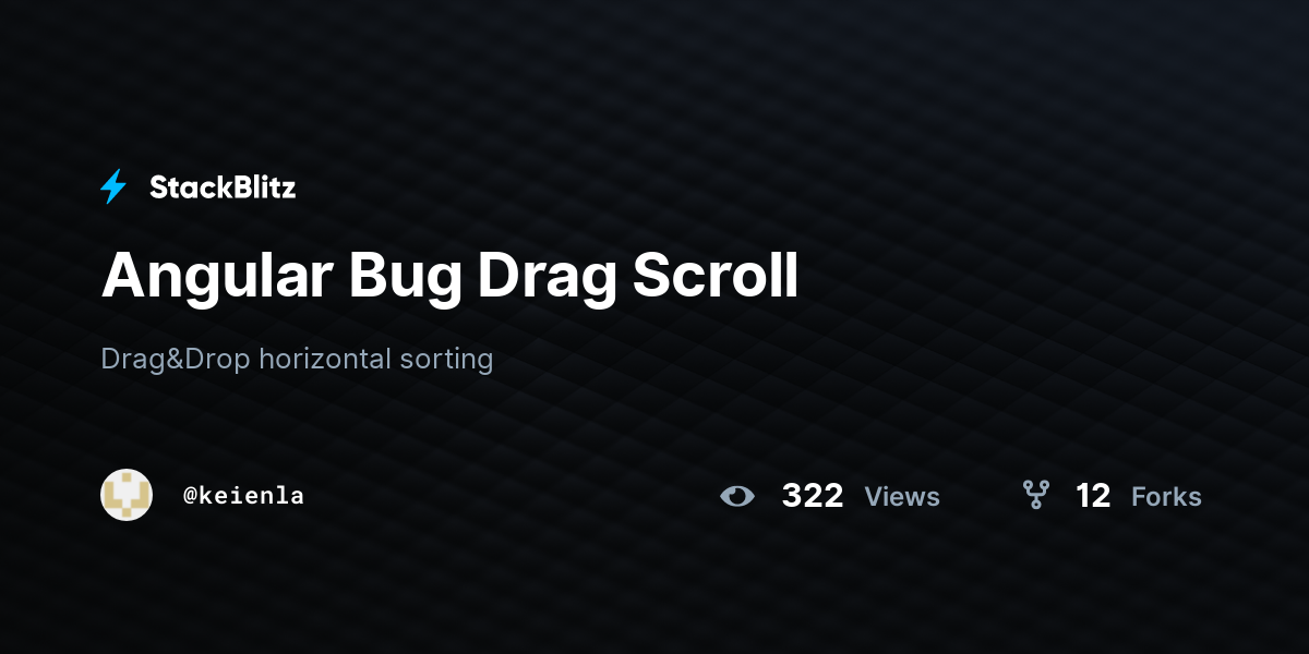 Angular Bug Drag Scroll - StackBlitz