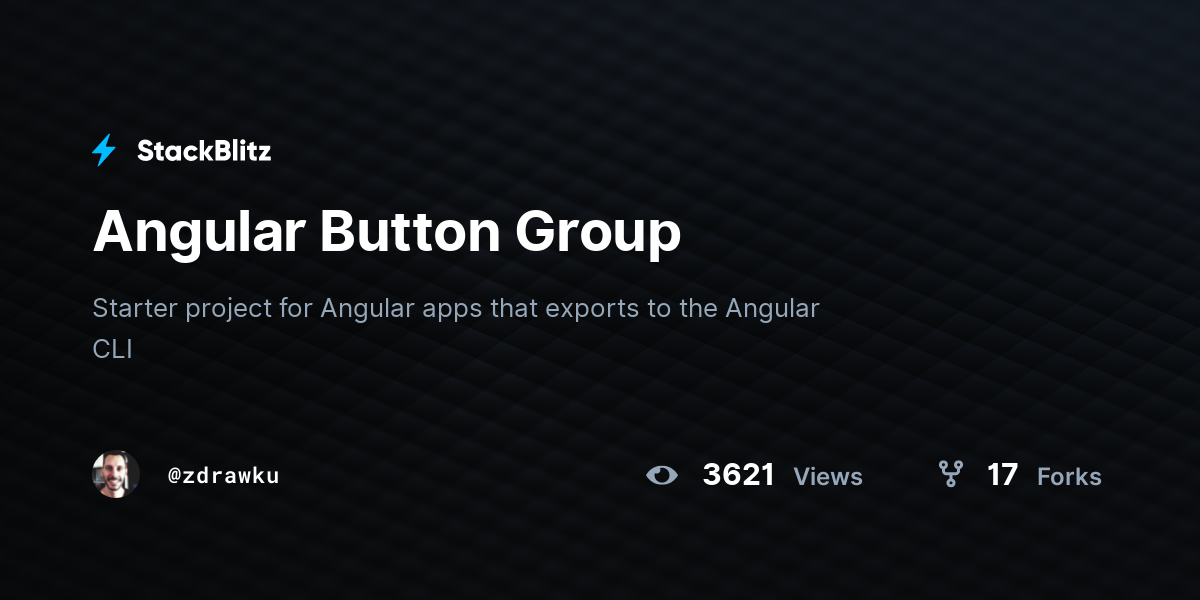 Angular Button Group - StackBlitz