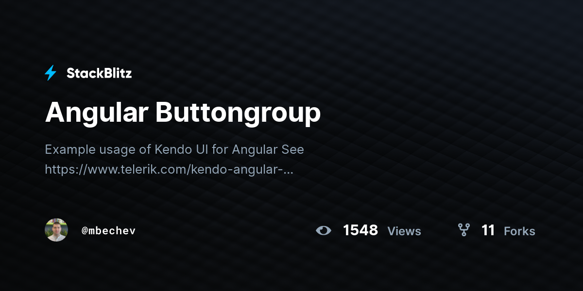 Angular Buttongroup - StackBlitz