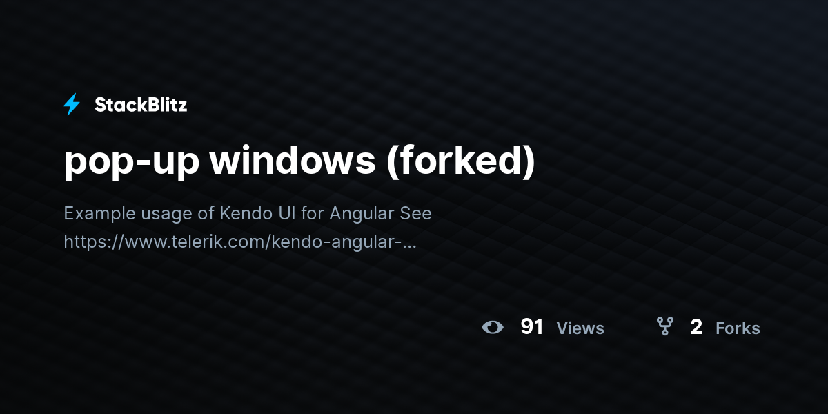 pop-up windows (forked) - StackBlitz