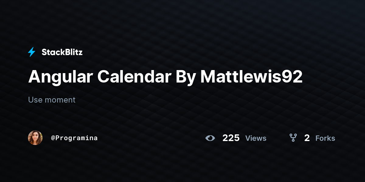 Angular Calendar By Mattlewis92 - StackBlitz