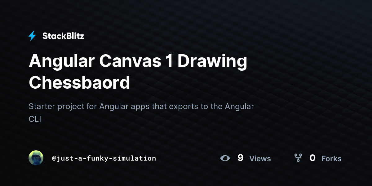 Angular Canvas 1 Drawing Chessbaord - StackBlitz
