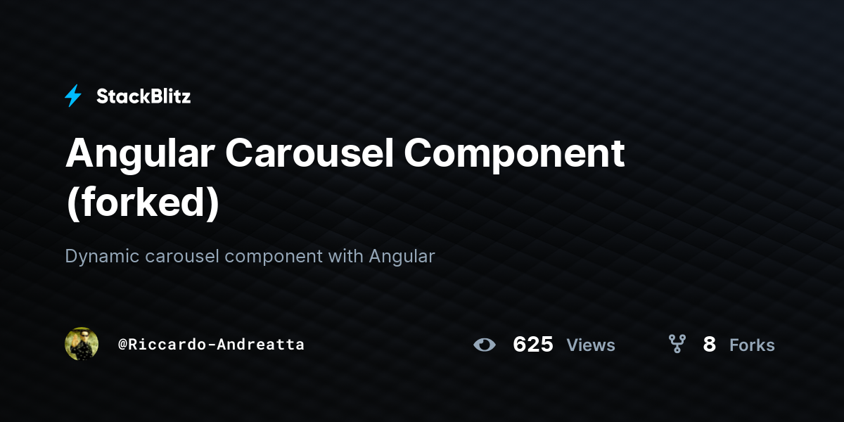 Angular Carousel Component (forked) - StackBlitz Angular Carousel Component (forked) - StackBlitz