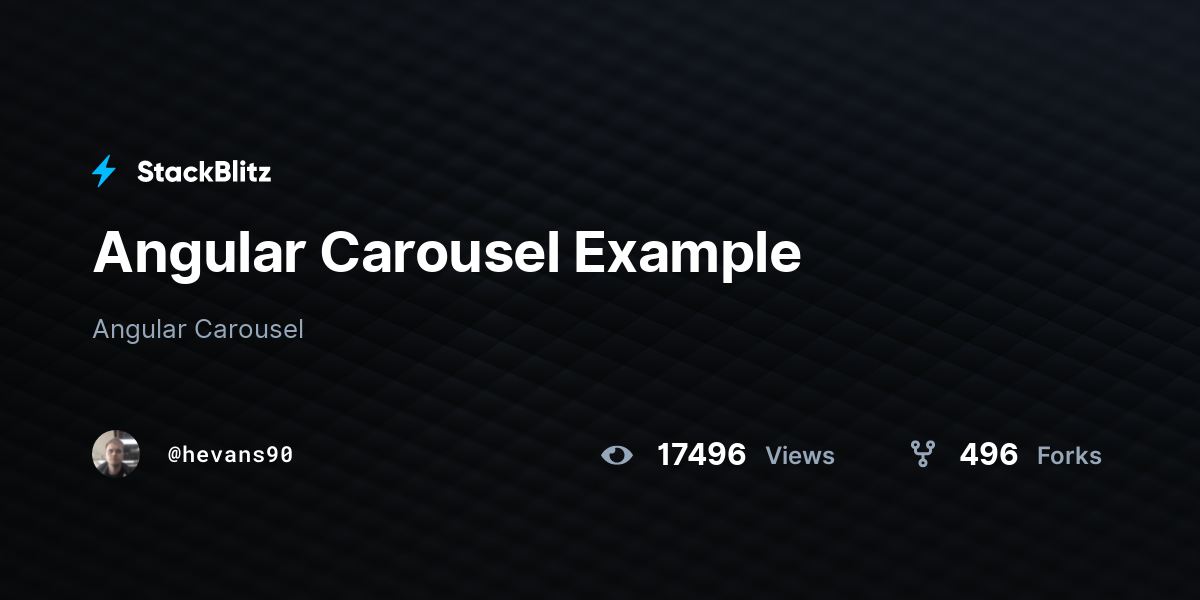 Angular Carousel Example - StackBlitz
