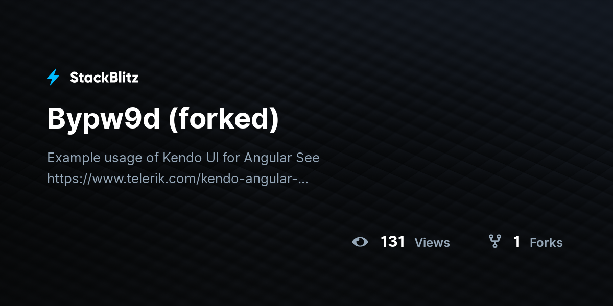 Bypw9d (forked) - StackBlitz