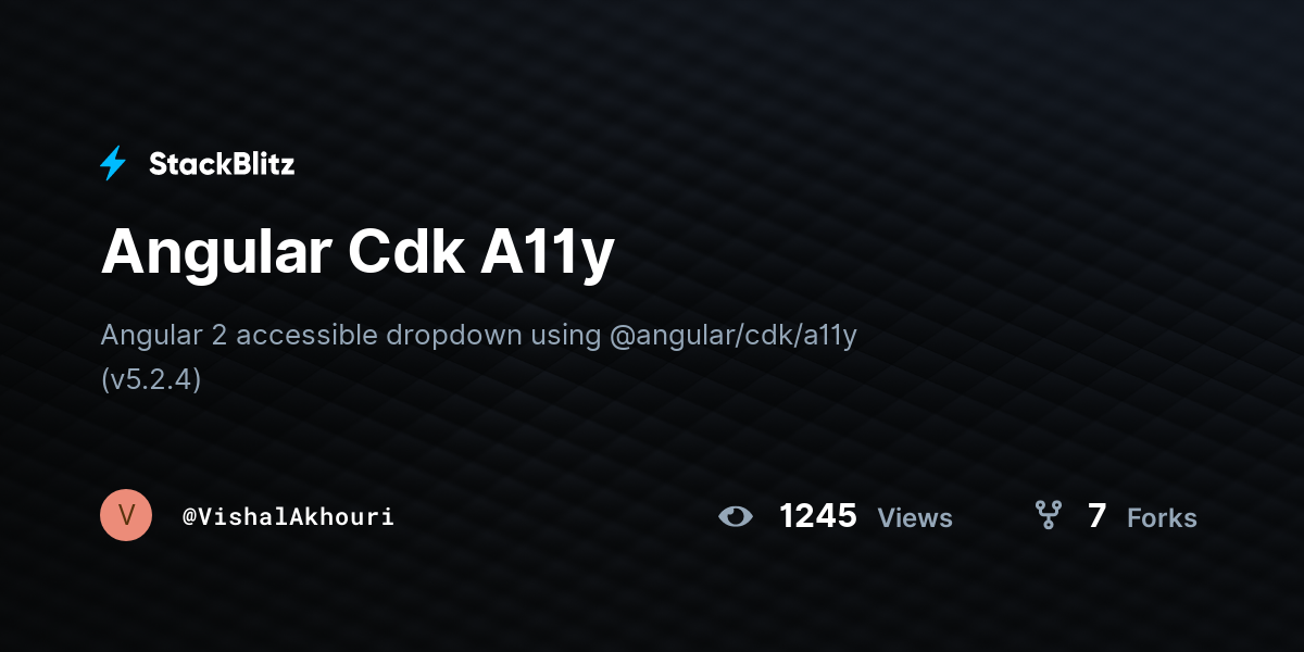 Angular Cdk A11y - StackBlitz