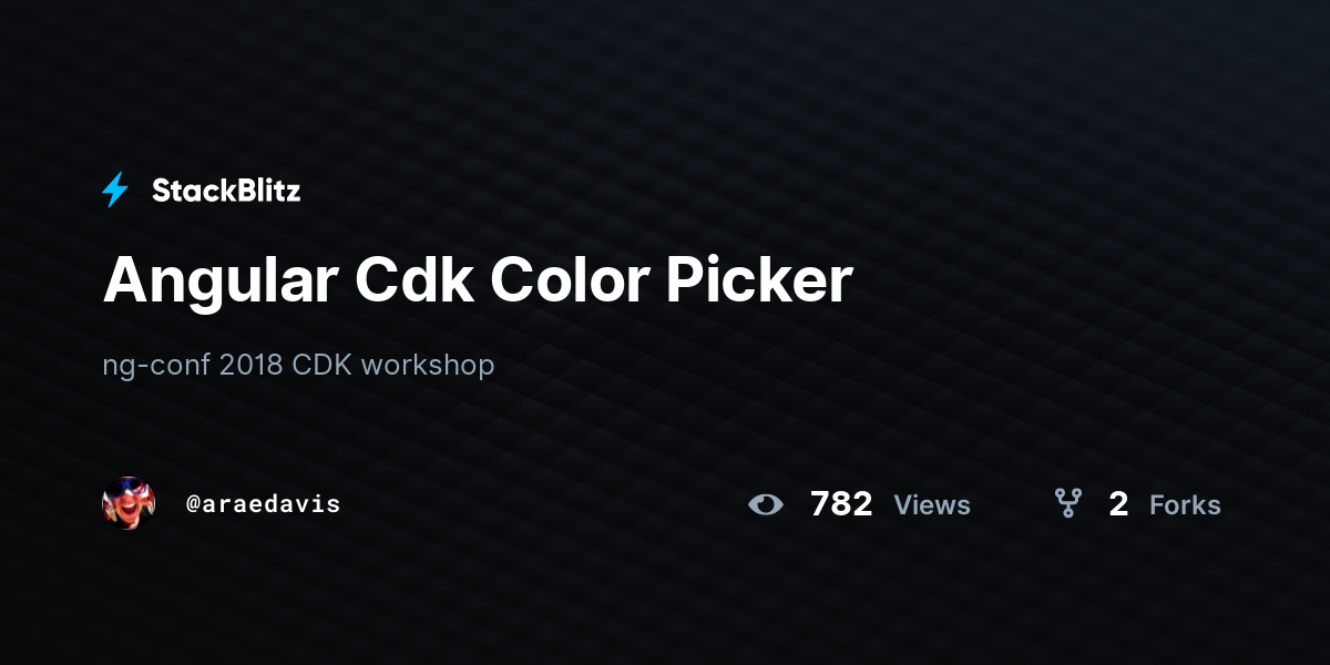 Angular Cdk Color Picker - StackBlitz
