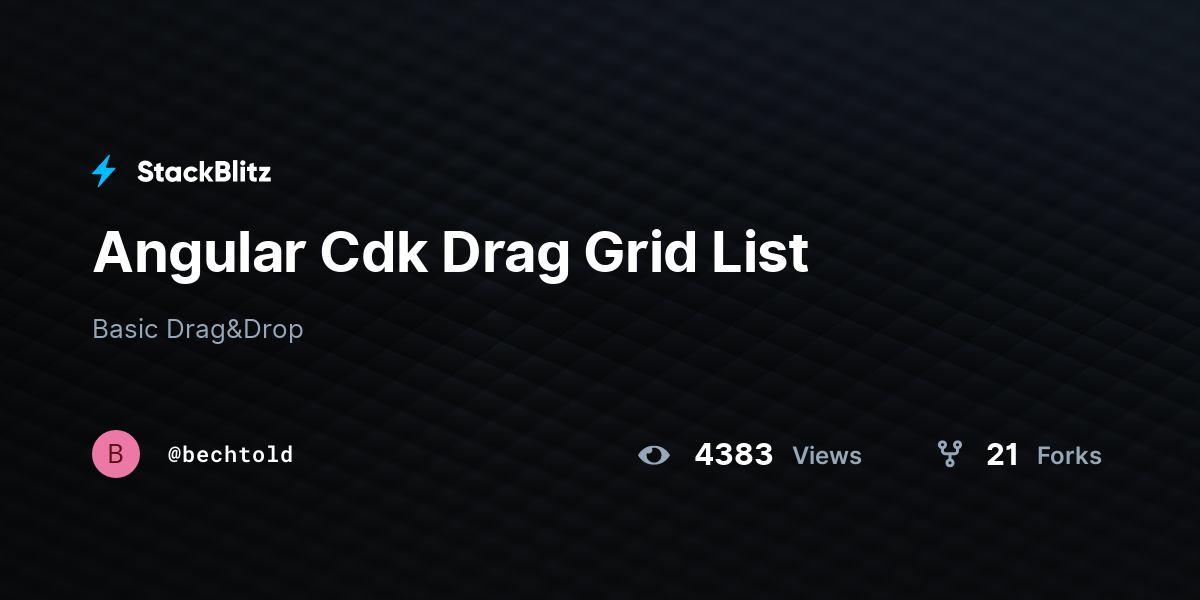 Angular Cdk Drag Grid List - StackBlitz