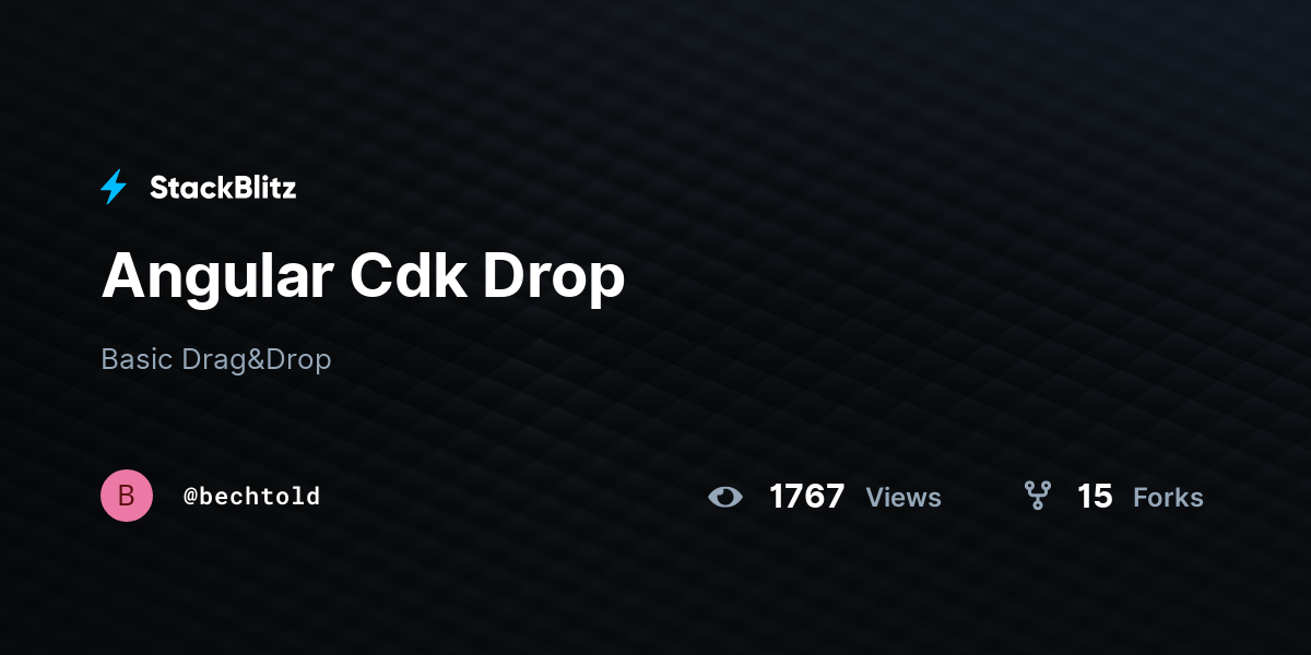 Angular Cdk Drop - StackBlitz Angular Cdk Drop - StackBlitz
