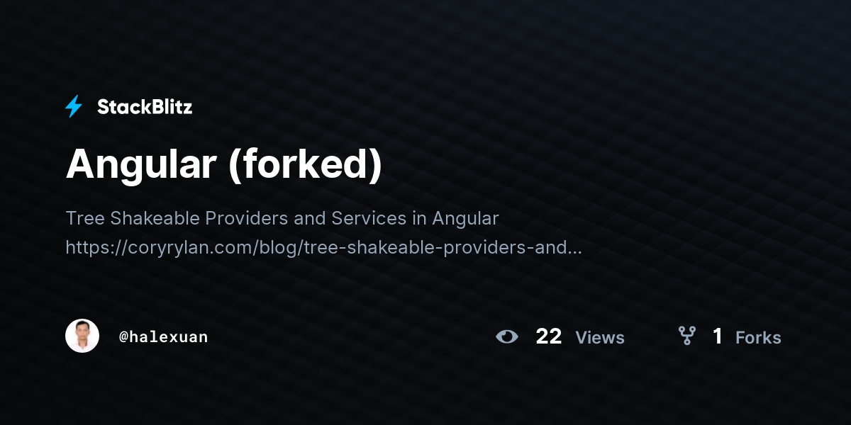 Angular (forked) - StackBlitz