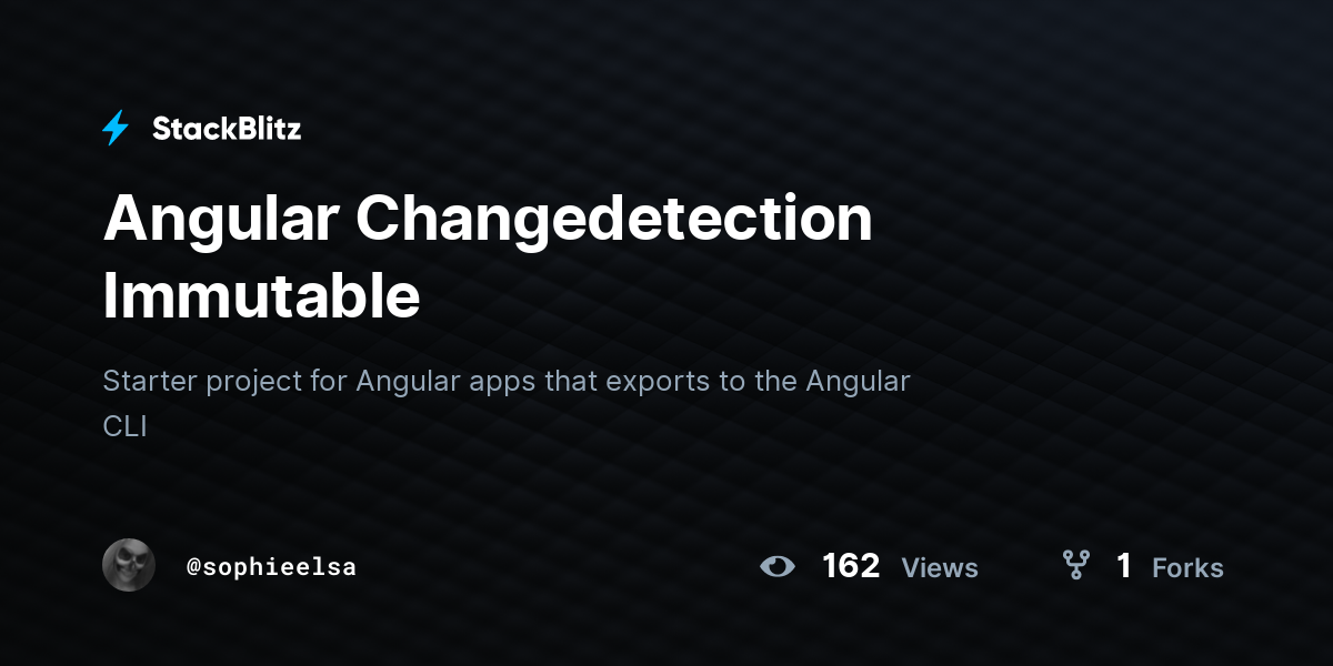 Angular Changedetection Immutable - StackBlitz
