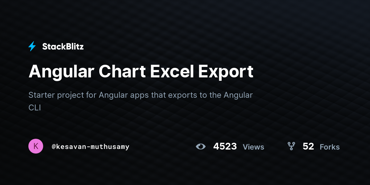 Angular Chart Excel Export - StackBlitz