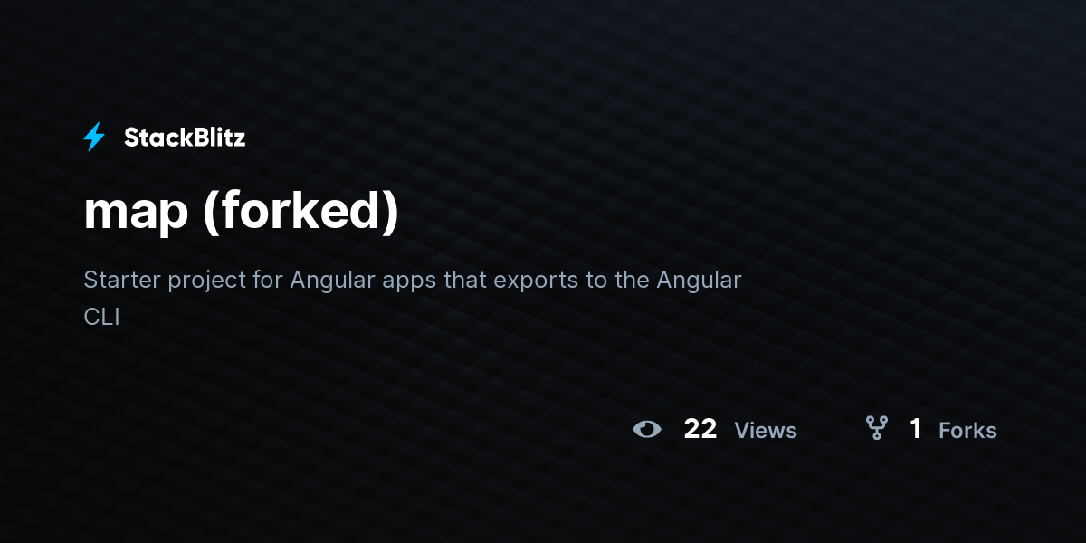 map (forked) - StackBlitz