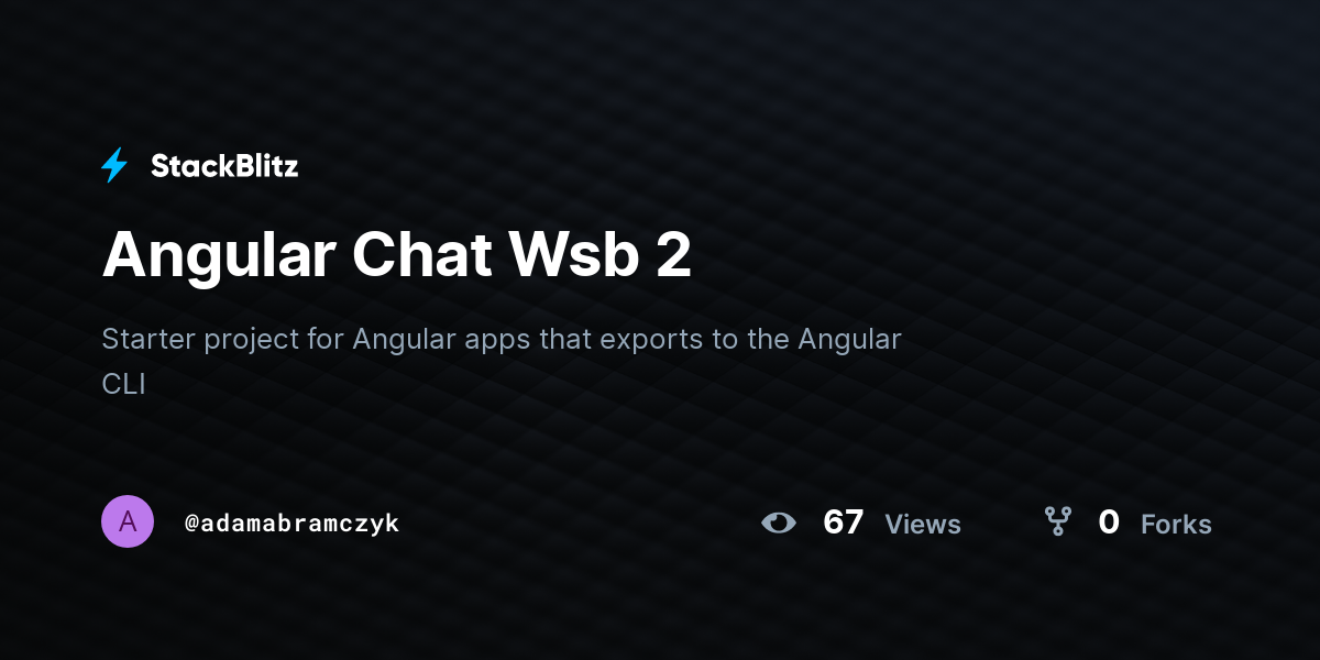 Angular Chat Wsb 2 - StackBlitz