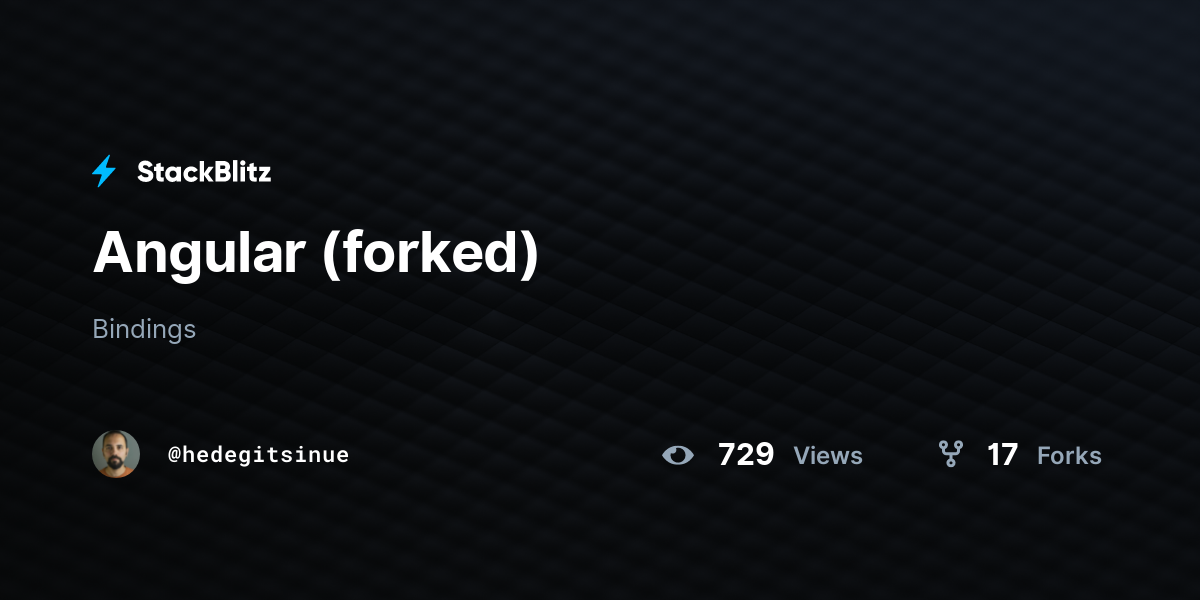 Angular (forked) - StackBlitz