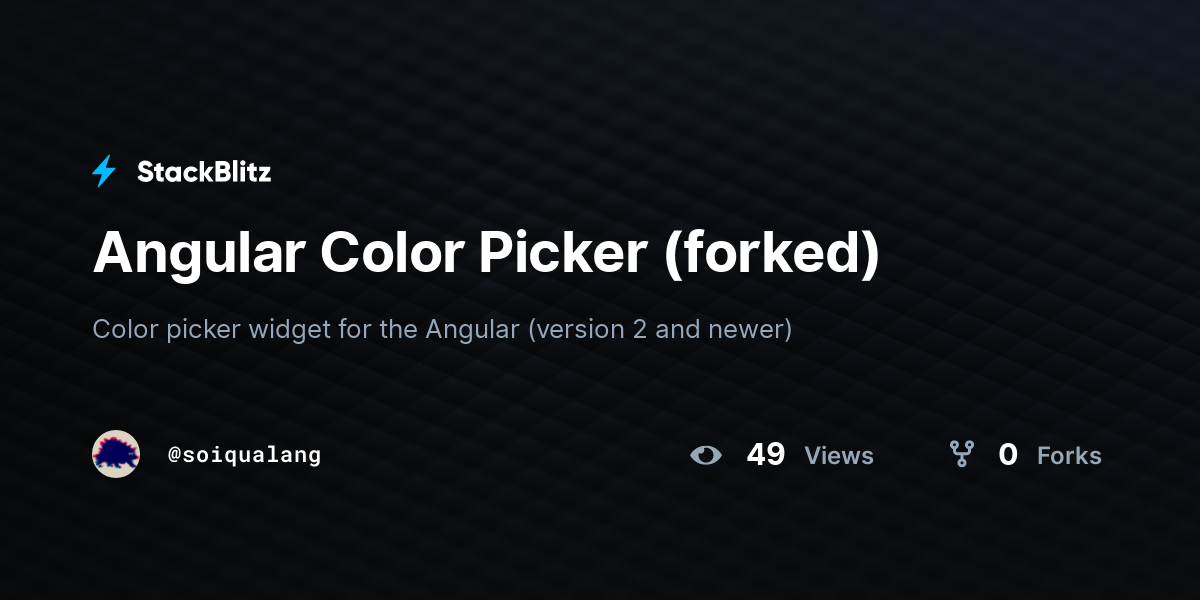 Angular Color Picker (forked) - StackBlitz