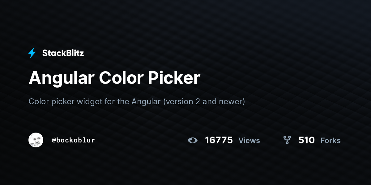 Angular Color Picker - StackBlitz Angular Color Picker - StackBlitz