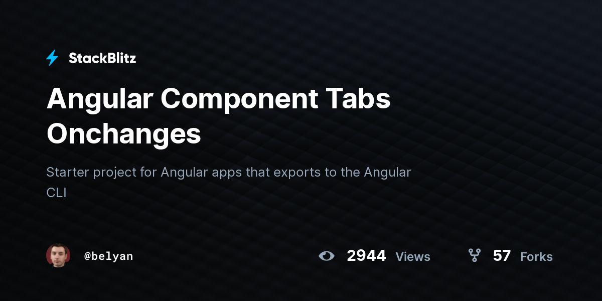 Angular Component Tabs Onchanges - StackBlitz Angular Component Tabs Onchanges - StackBlitz