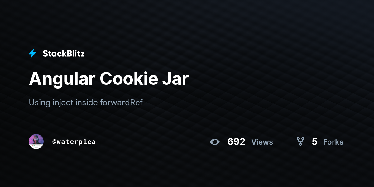 Angular Cookie Jar - StackBlitz