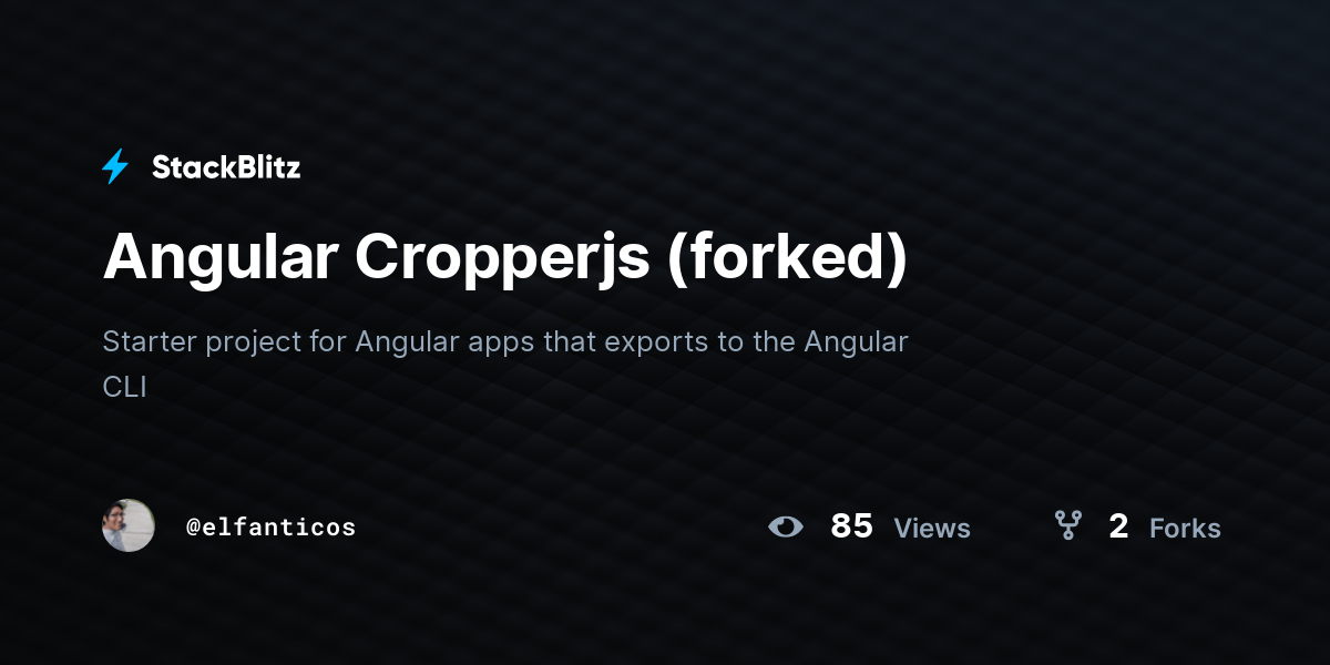 Angular Cropperjs (forked) - StackBlitz Angular Cropperjs (forked) - StackBlitz