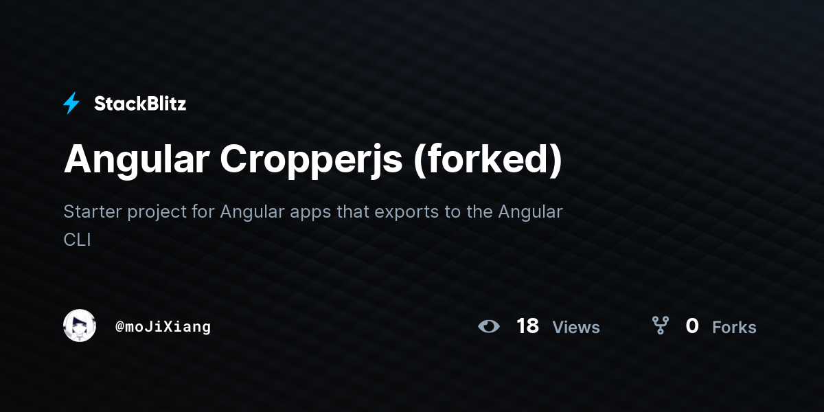 Angular Cropperjs (forked) - StackBlitz Angular Cropperjs (forked) - StackBlitz