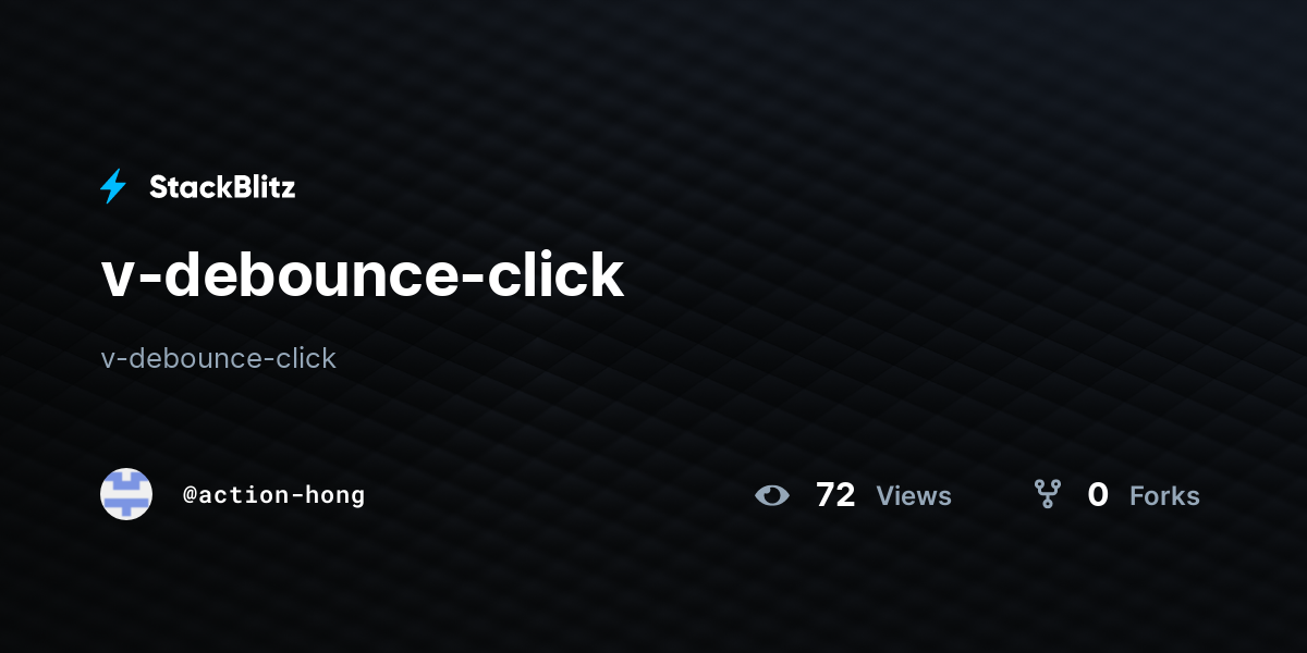 v-debounce-click - StackBlitz