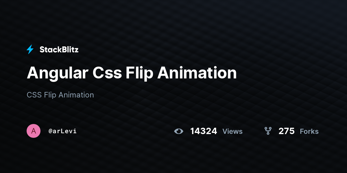 Angular Css Flip Animation - StackBlitz