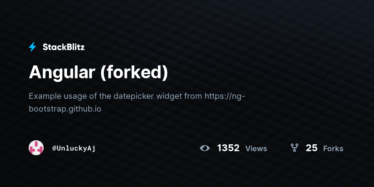 Angular (forked) - StackBlitz