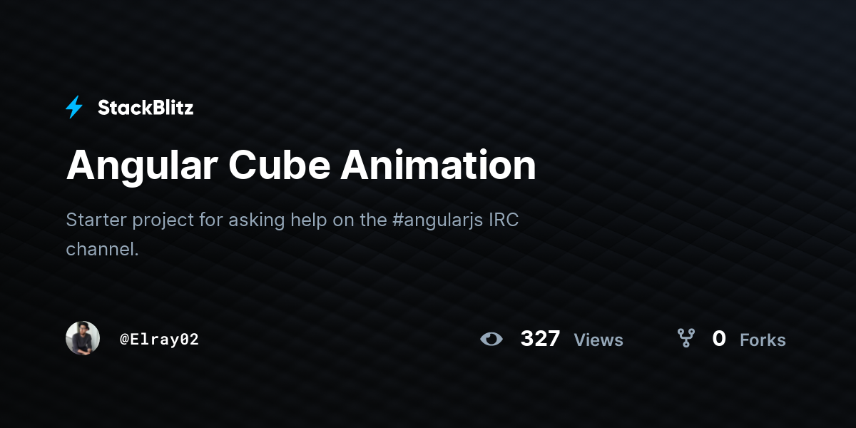 Angular Cube Animation - StackBlitz