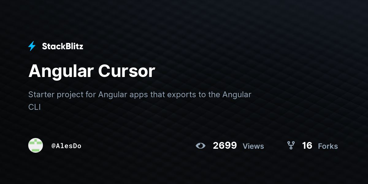 Angular Cursor - StackBlitz