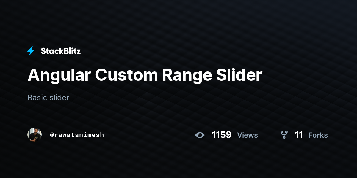 Angular Custom Range Slider - StackBlitz