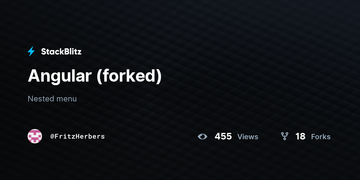 Angular (forked) - StackBlitz