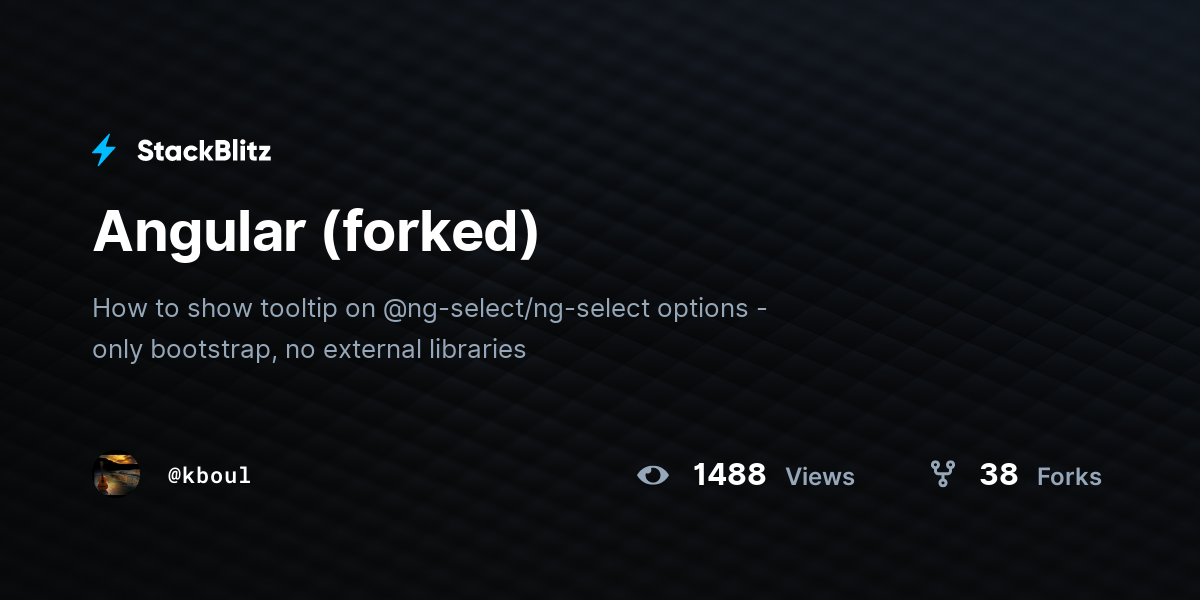 Angular (forked) - StackBlitz