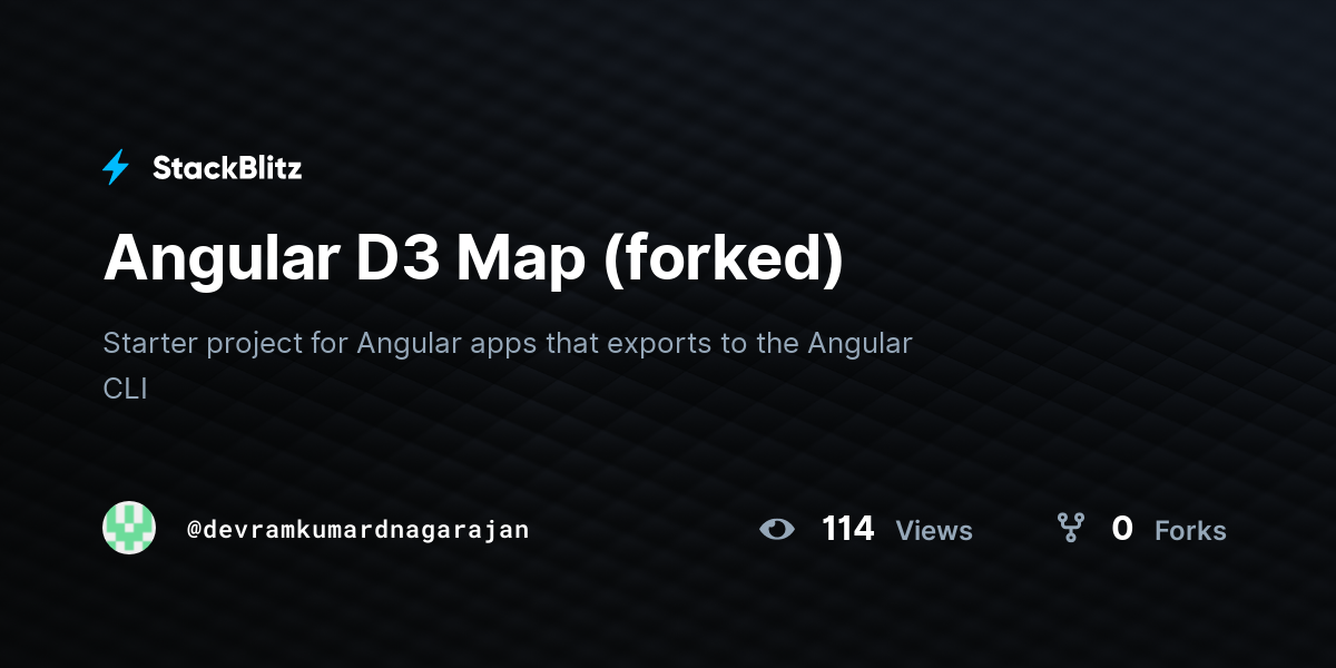 Angular D3 Map (forked) - StackBlitz