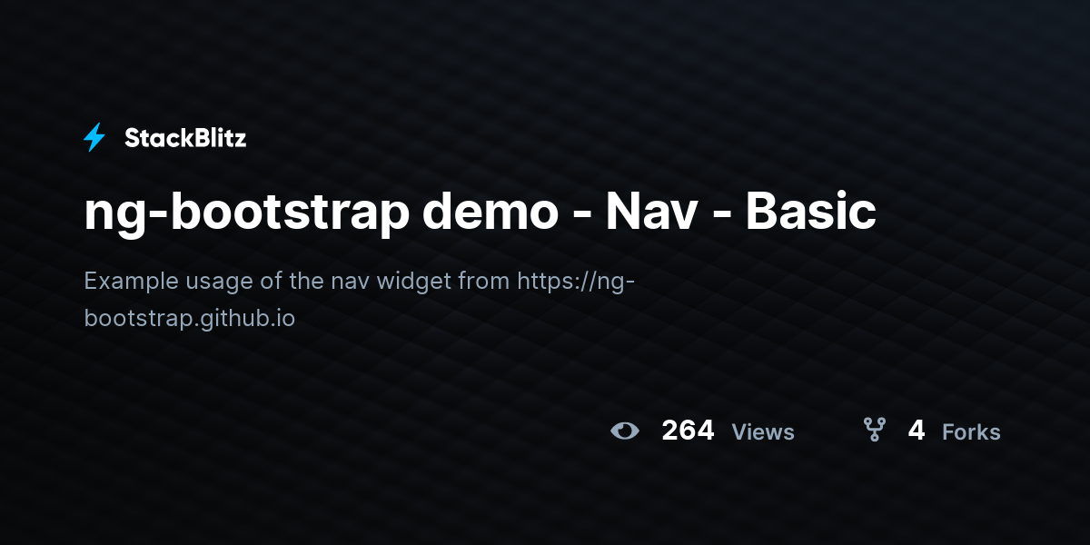 ng-bootstrap demo - Nav - Basic - StackBlitz