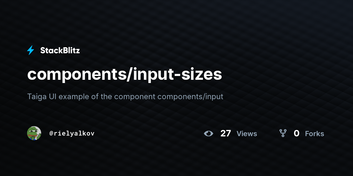 components/input-sizes - StackBlitz