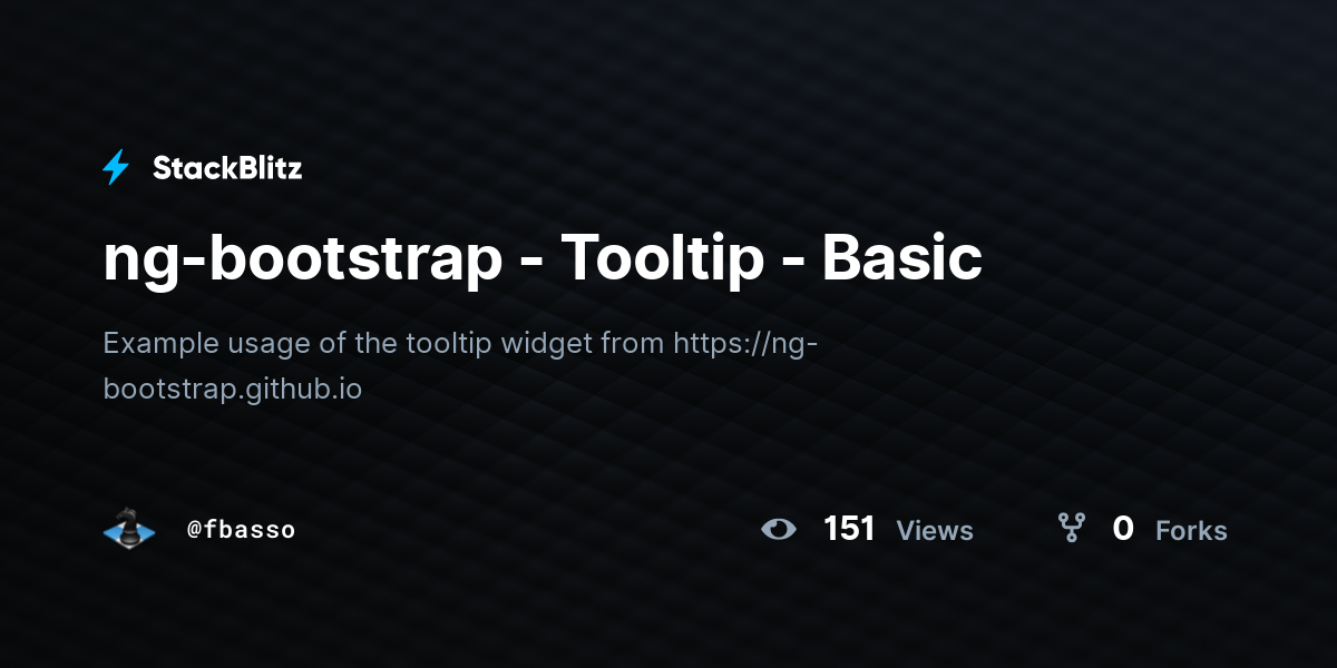 ng-bootstrap - Tooltip - Basic - StackBlitz