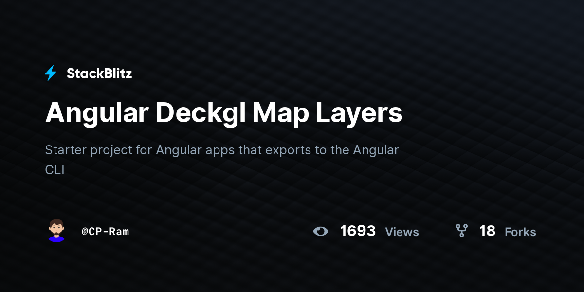 Angular Deckgl Map Layers - StackBlitz