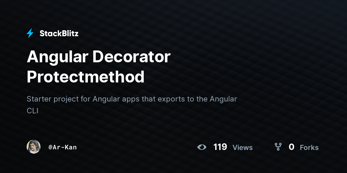 Angular Decorator Protectmethod Stackblitz 1146